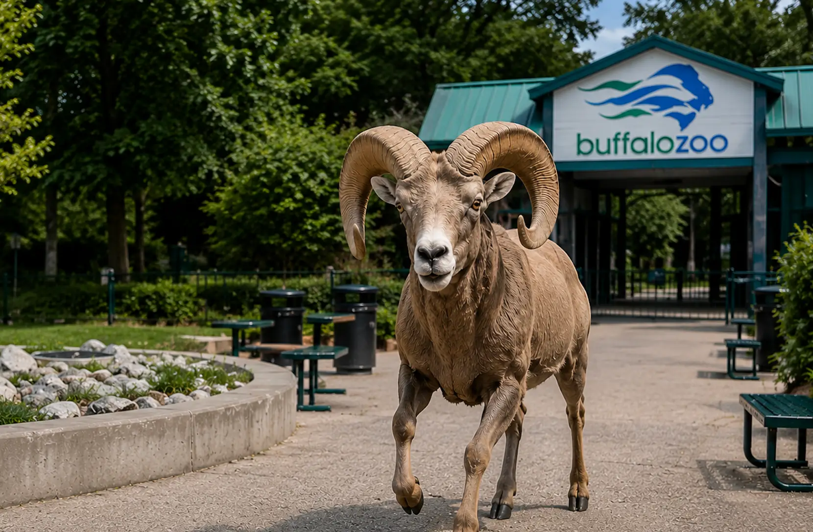 RAM ON THE RUN: Bighorn Sheep Escapes Exhibit at Buffalo Zoo - Niagara ...